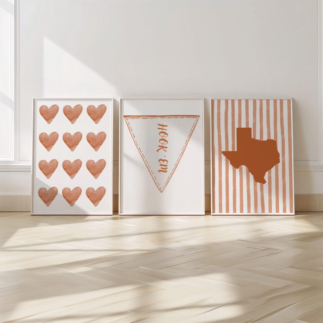 Hook Em Pennant Art - Austin, Texas Gameday Dorm Decor (digital ...