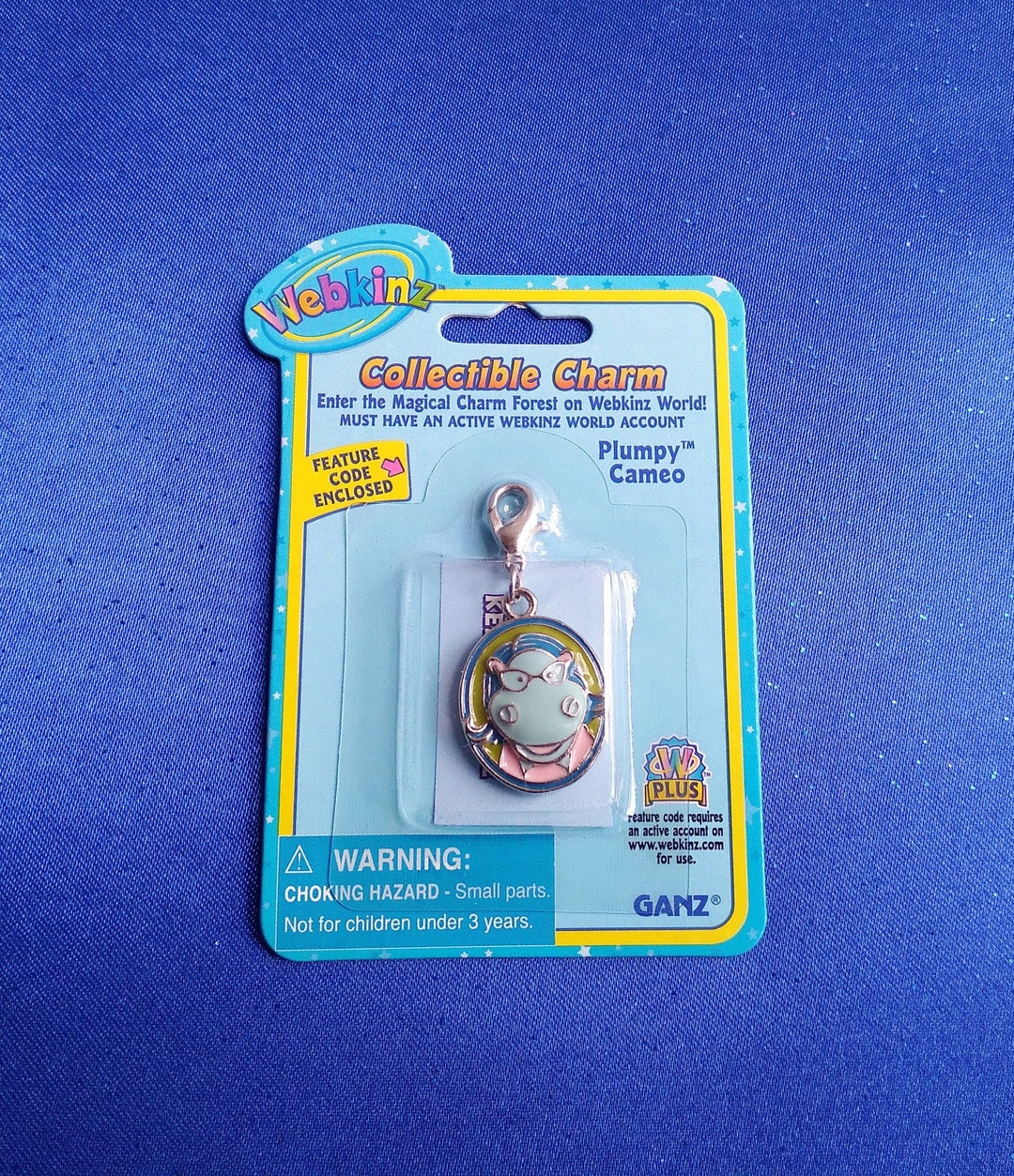 WEBKINZ Plumpy Hippo Cameo CHARM Ganz New in Original Packaging With ...