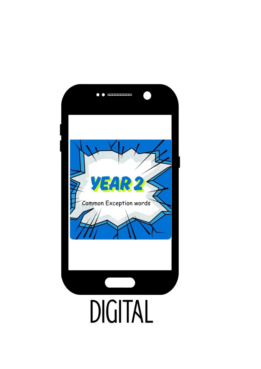 Year 2 Exception Words Flashcards | Digital Download - Etsy