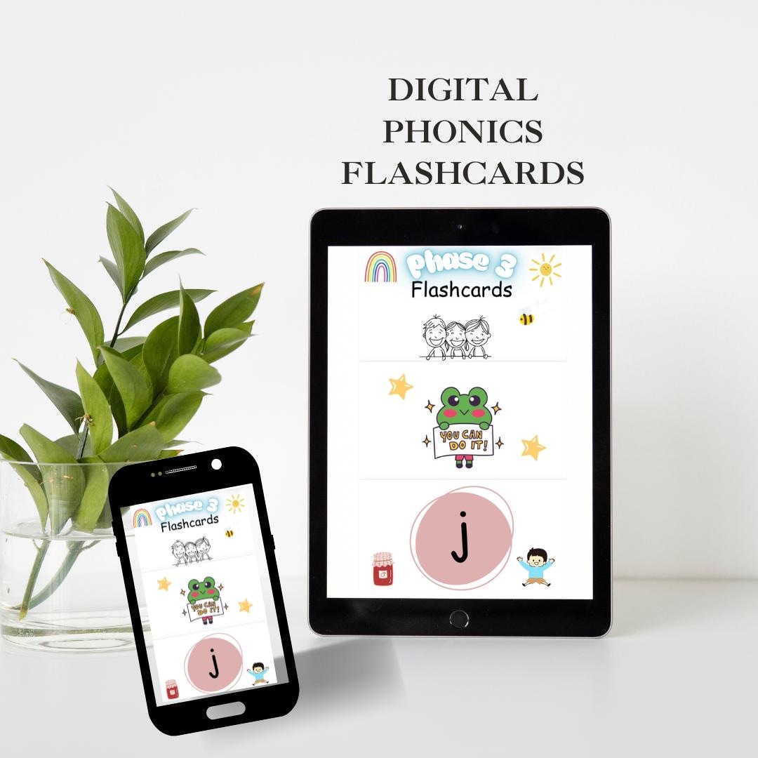 Phase 3 Phonics Digital Flashcards, Dyslexia, ADHD and SEN Friendly - Etsy