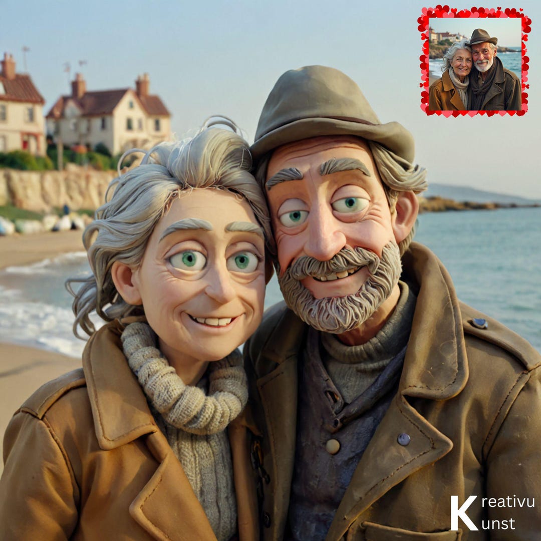 Custom Cute Clay-style Portrait From Your Photo | Personalized Art With ...
