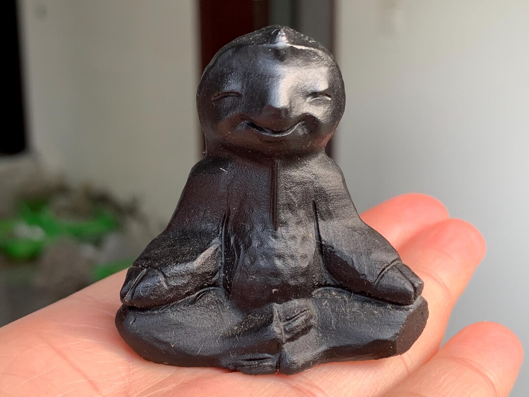 Hand Carved Obsidian Crystal Sloth: Home Decor Gift (2'') - Etsy