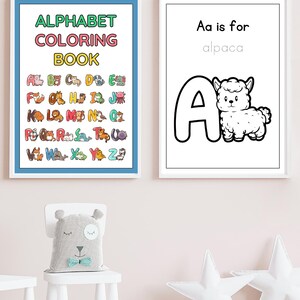 ABC Coloring Book Alphabet Worksheets for Kids Fun Educational ...