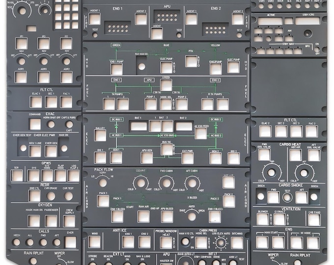 Airbus A320 Overhead Panel Replica - Perfect for Flight Simulators and ...
