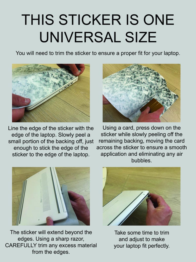 Laptop Skin, Removable Laptop Skins, Laptop Decal, Customized Laptop ...