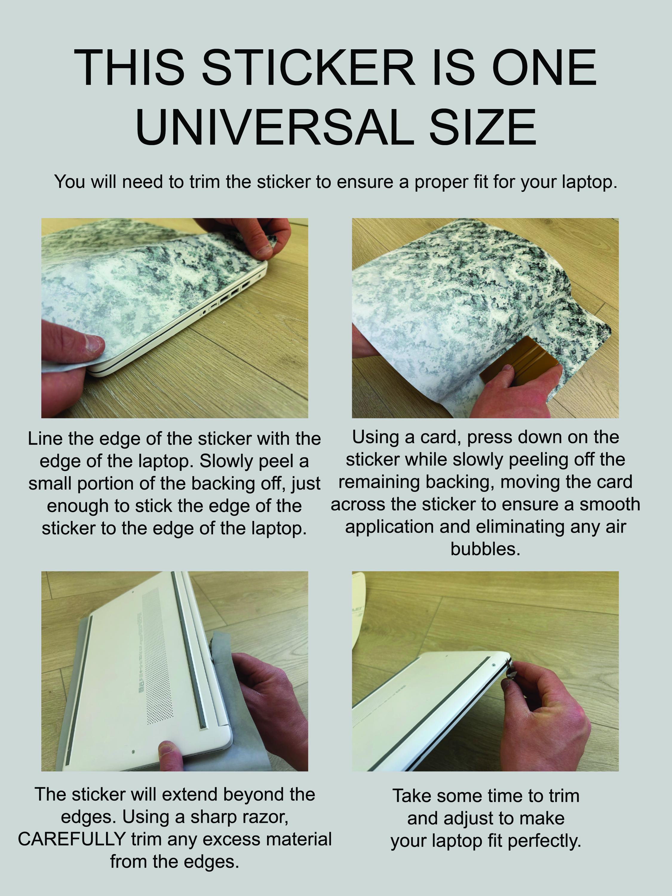 Laptop Skin, Removable Laptop Skins, Laptop Decal, Customized Laptop ...