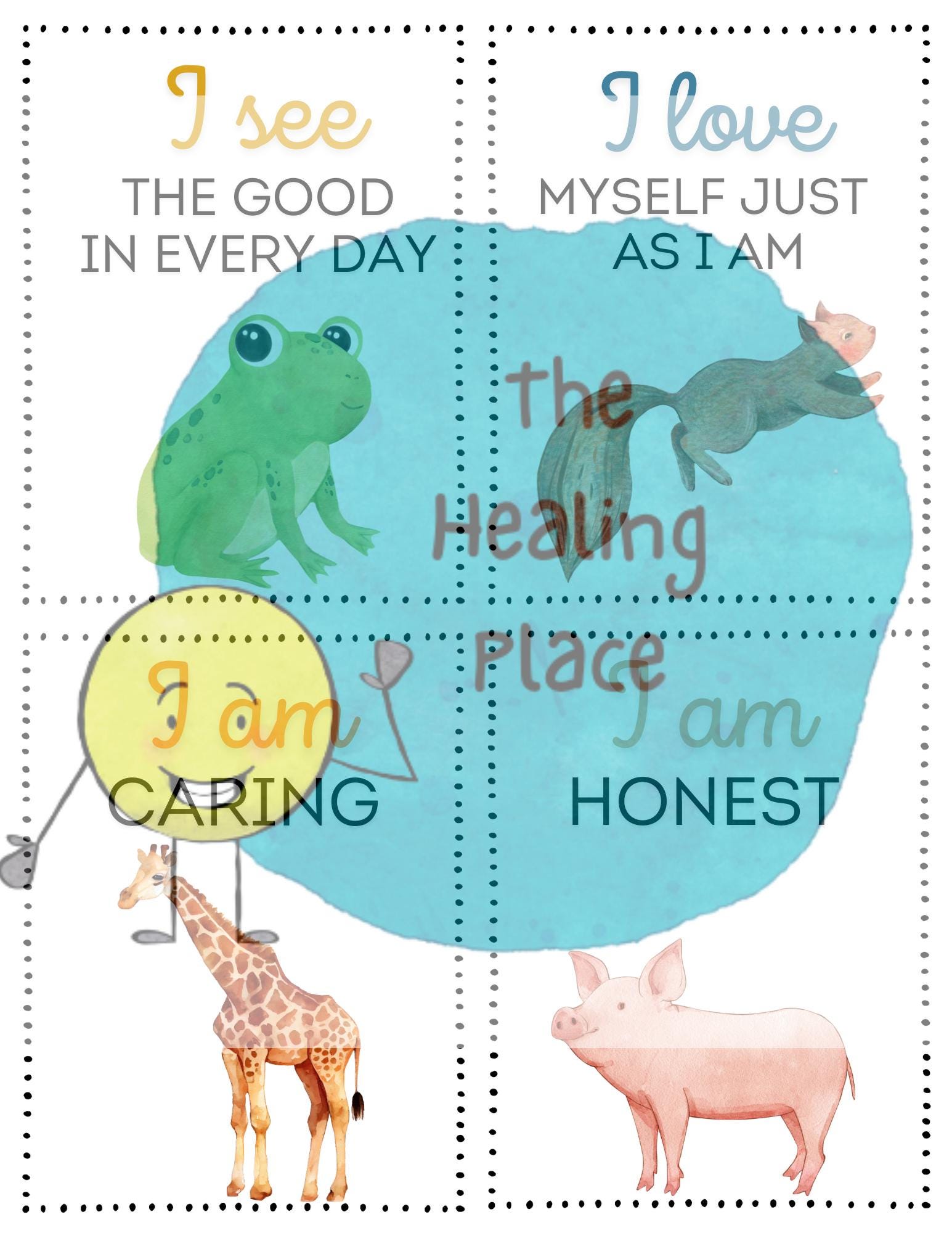 Positive Affirmation Cards for Kids, Mindfulness, Positive Self Talk ...