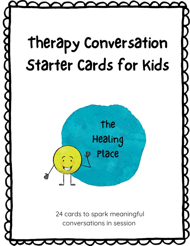 Therapy Conversation Starter Cards, Kids Counseling, Table Topics - Etsy