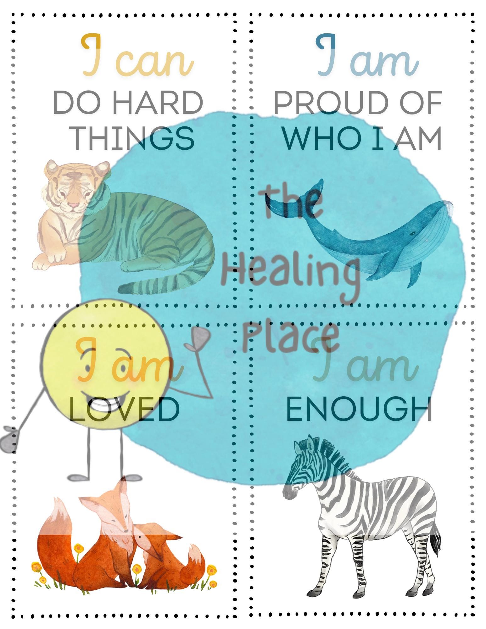Positive Affirmation Cards for Kids, Mindfulness, Positive Self Talk ...