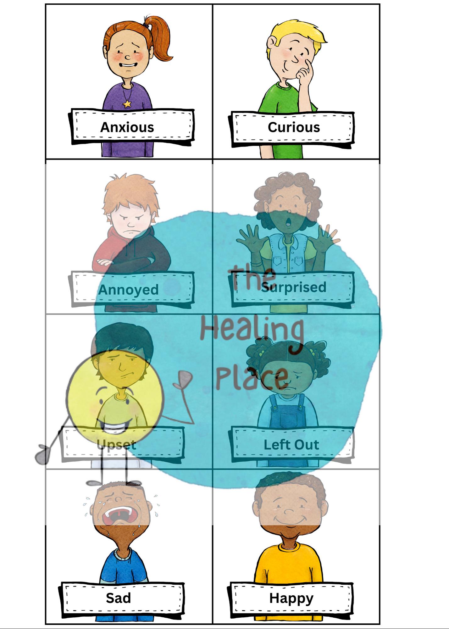 Emotions Bingo Game, Feelings Identification, Therapy Game for Kids ...