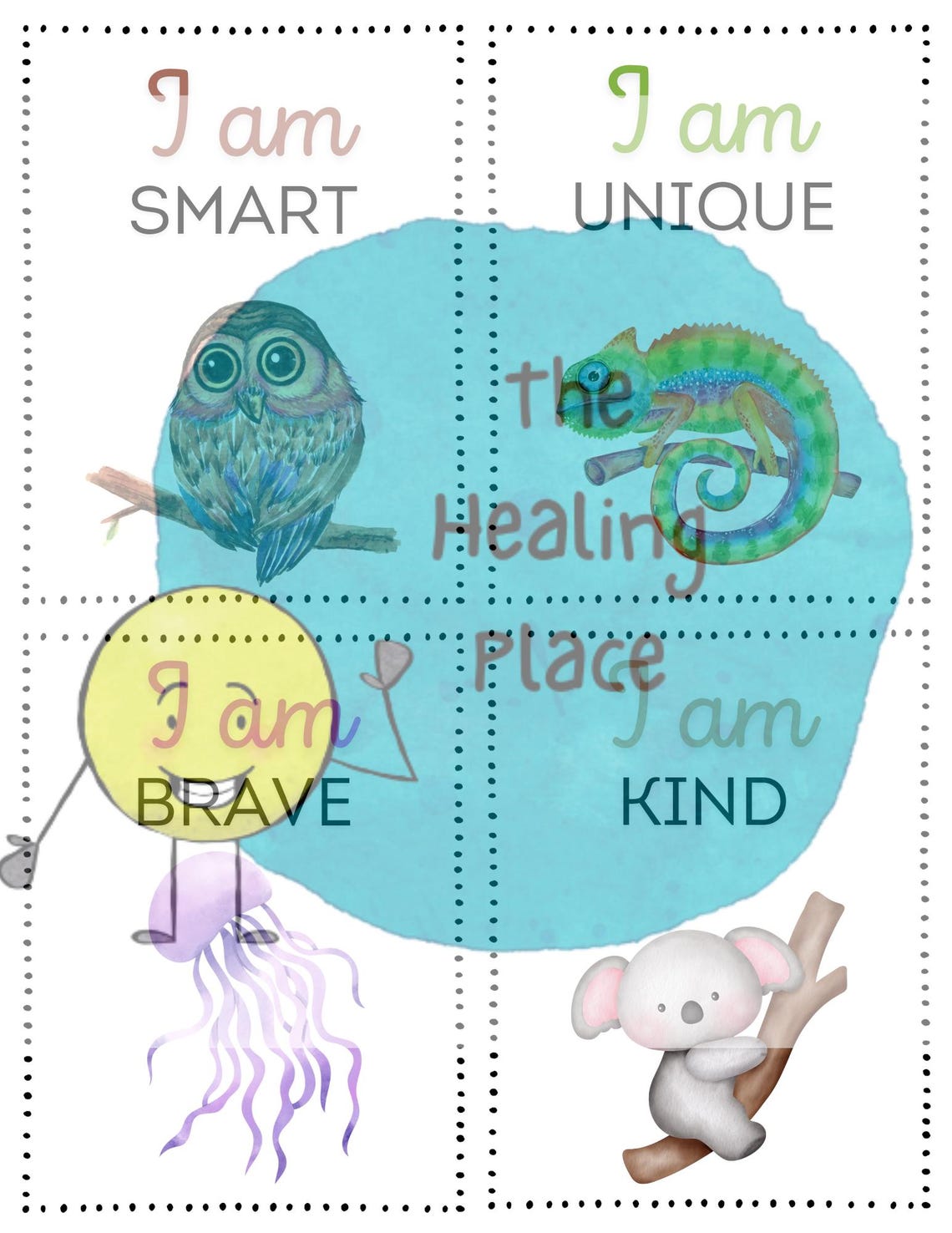 Positive Affirmation Cards for Kids, Mindfulness, Positive Self Talk ...