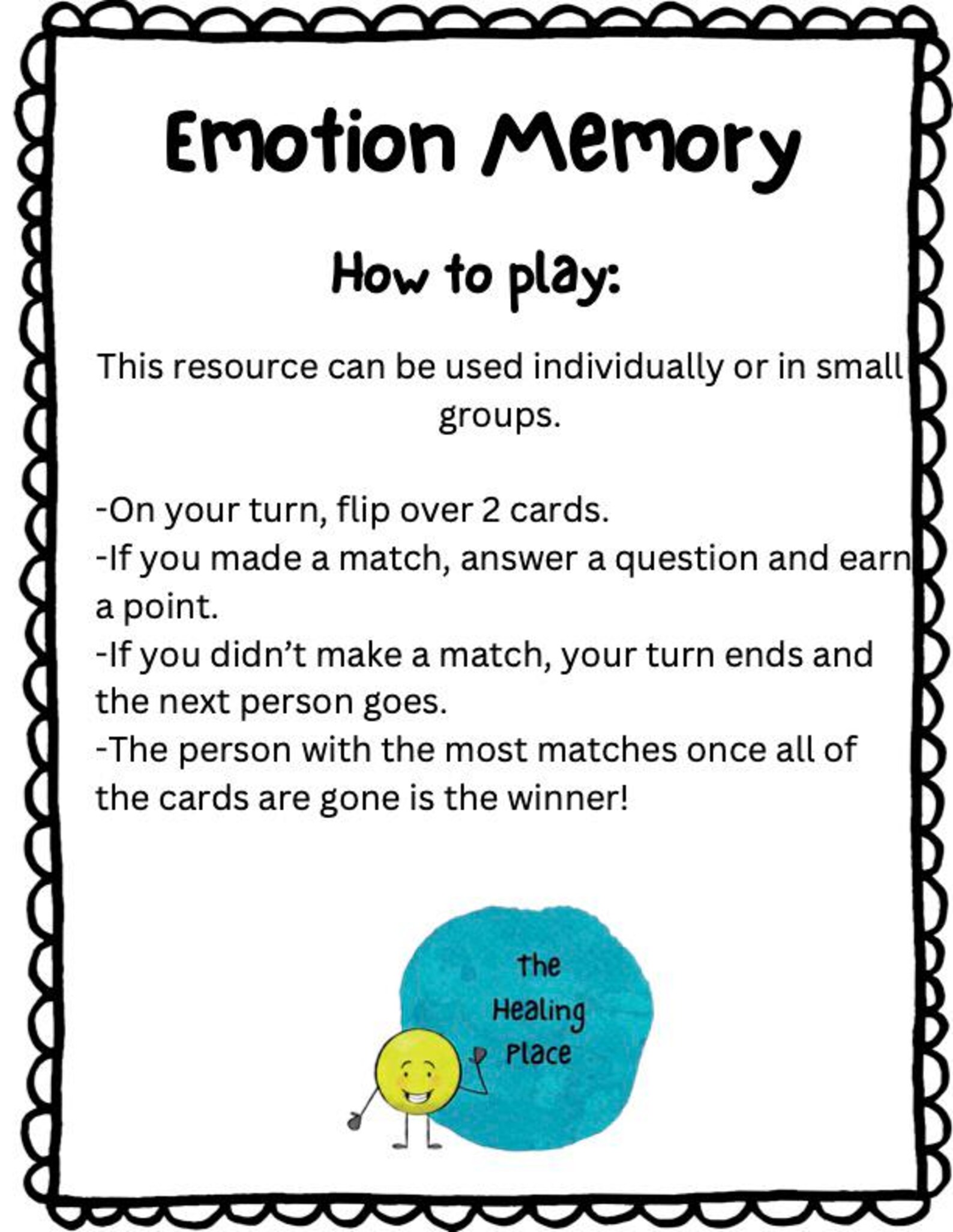 Emotion Memory Game, Emotion Identification, School Counseling Activity ...