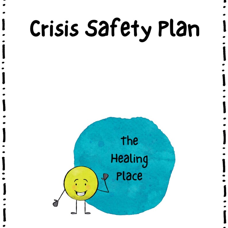 Crisis Safety Plan for Children and Adolescents, Therapy, Counseling - Etsy