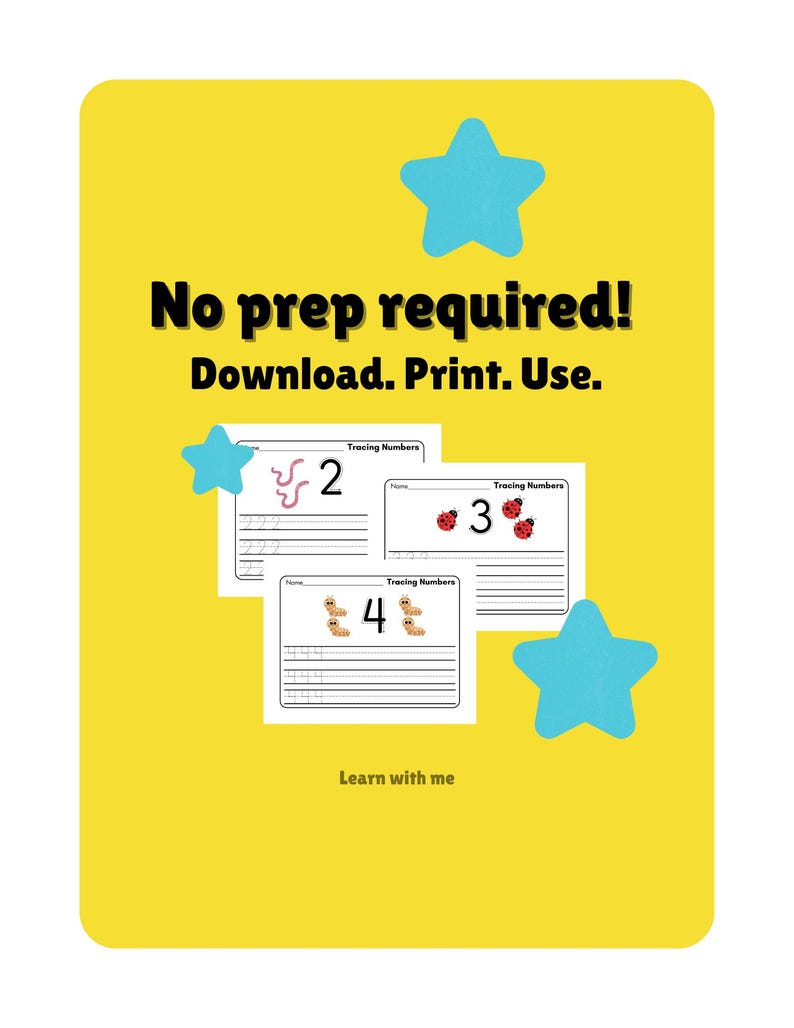 1 - 10 Number Tracing Worksheets. Tracing Worksheets for Preschool ...