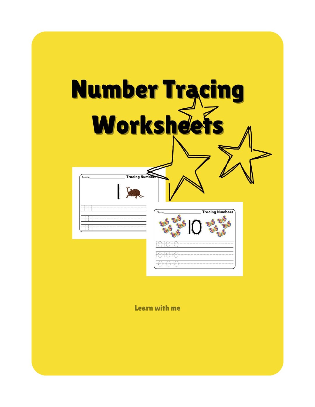 1 - 10 Number Tracing Worksheets. Tracing Worksheets for Preschool ...