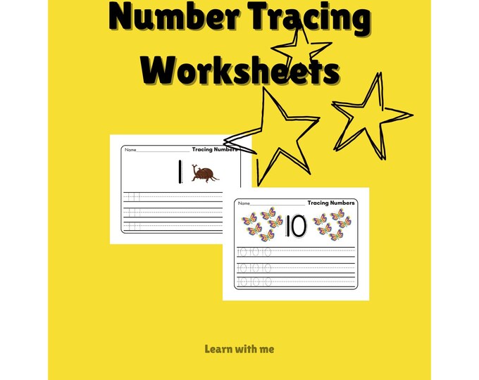 1 - 10 Number Tracing Worksheets. Tracing Worksheets for Preschool ...