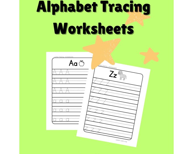 26 Alphabet Tracing Worksheets. Great for Preschoolers and ...