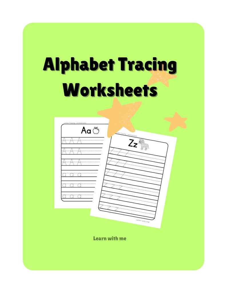 26 Alphabet Tracing Worksheets. Great for Preschoolers and ...