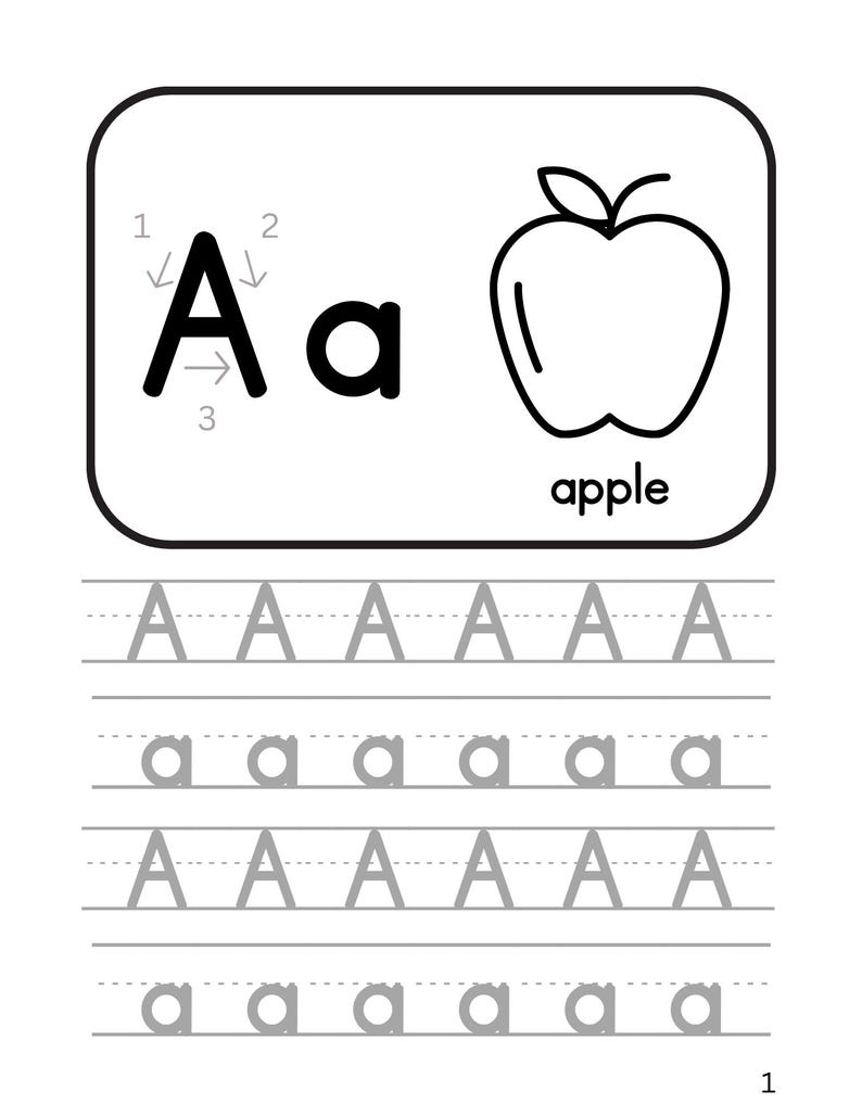 Printable A Z Alphabet Tracing Worksheets - Etsy