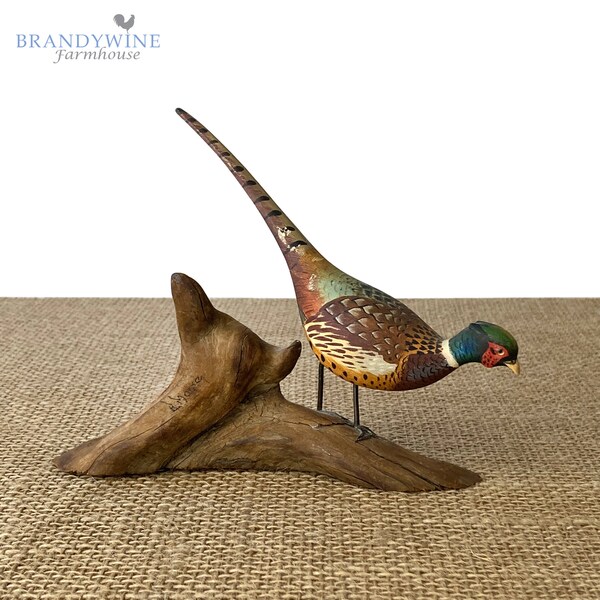 Carved Wooden Pheasant - Etsy