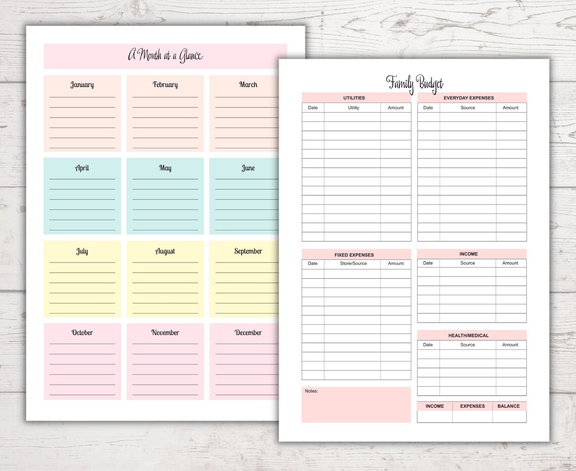 Monthly, Weekly, Daily Plan Sheets Quick and Easy Organizing A4, A5 Pdf ...