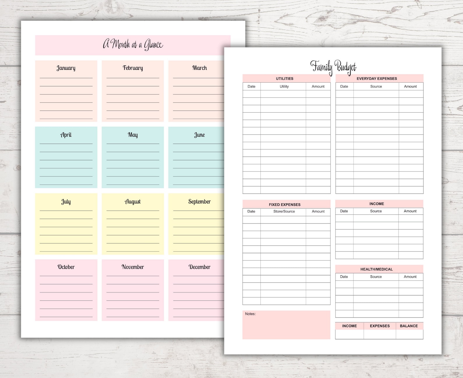 Monthly, Weekly, Daily Plan Sheets Quick and Easy Organizing A4, A5 Pdf ...