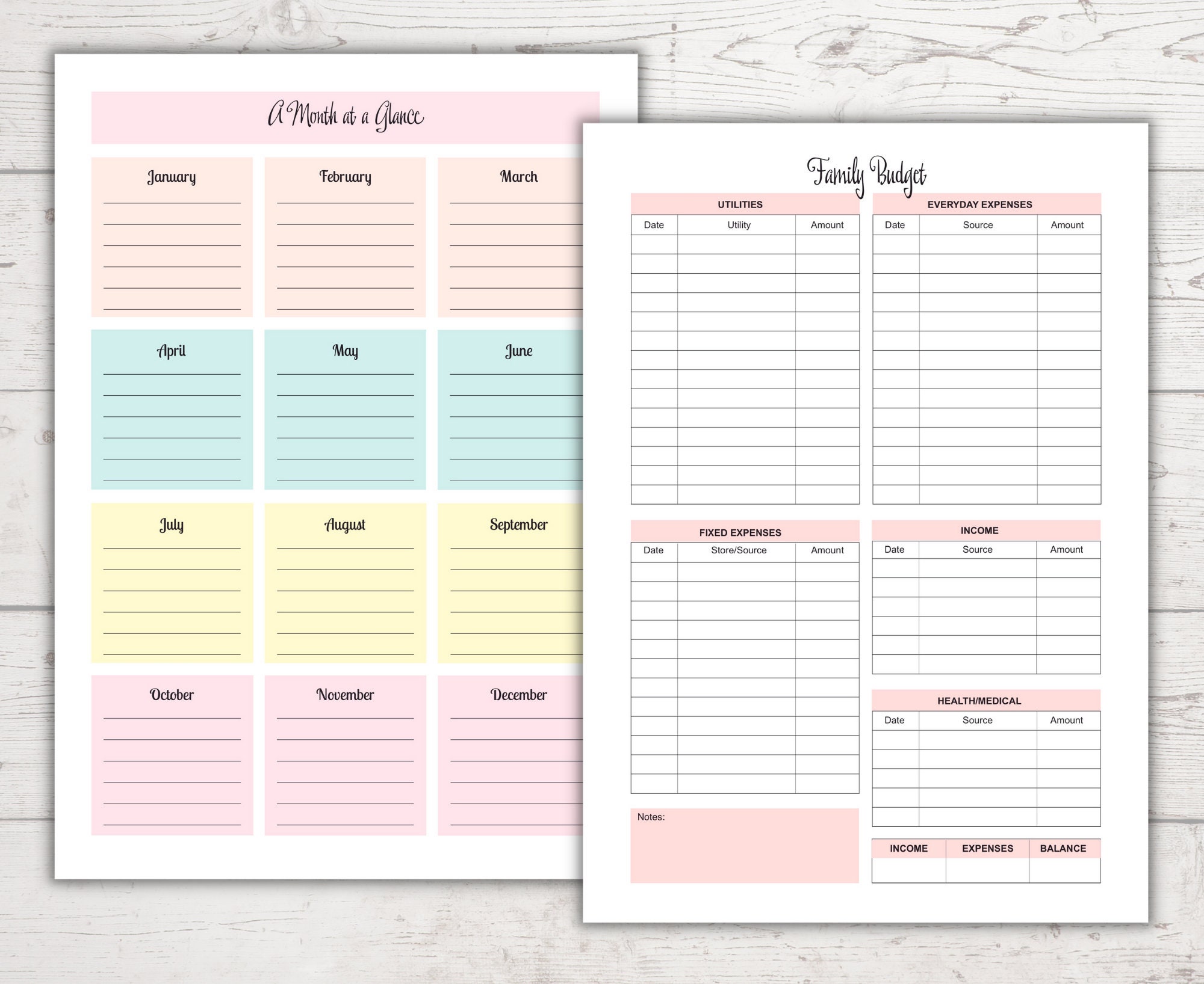 Monthly, Weekly, Daily Plan Sheets Quick and Easy Organizing A4, A5 Pdf ...