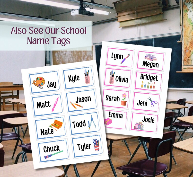 Music Name Tags Template to Edit in Canva, Classroom Music Labels for ...