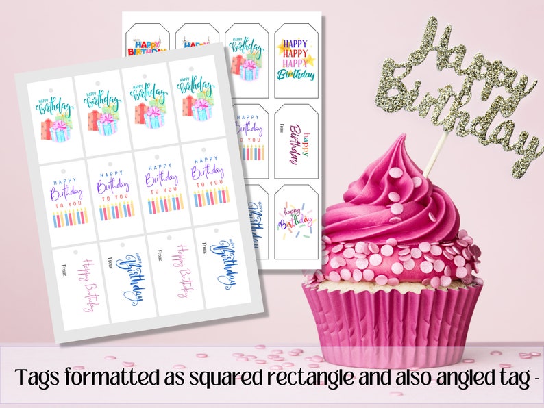 Happy Birthday Gift Tags Instant Download for Your Birthday - Etsy