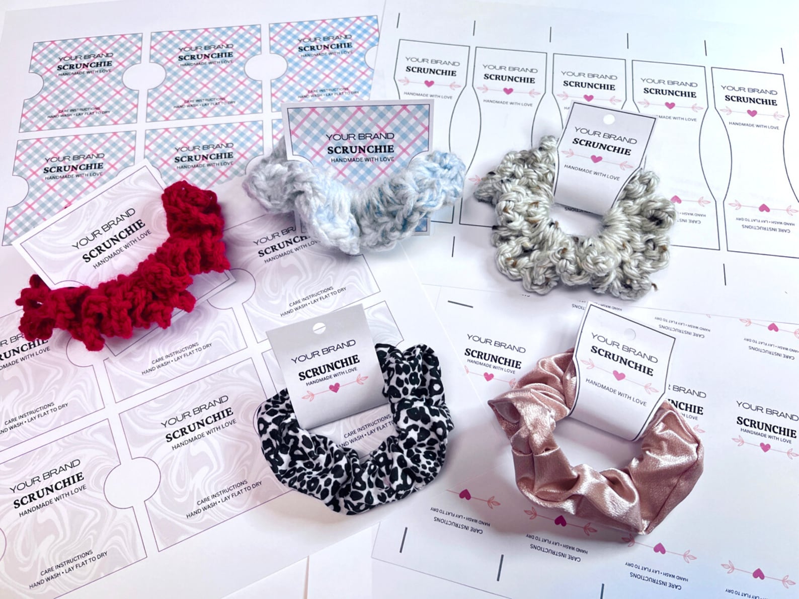 Printable Scrunchies Tags to Edit Instant Download - Customize Tag for ...