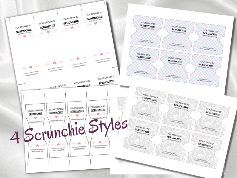 Printable Scrunchies Tags to Edit Instant Download - Customize Tag for ...