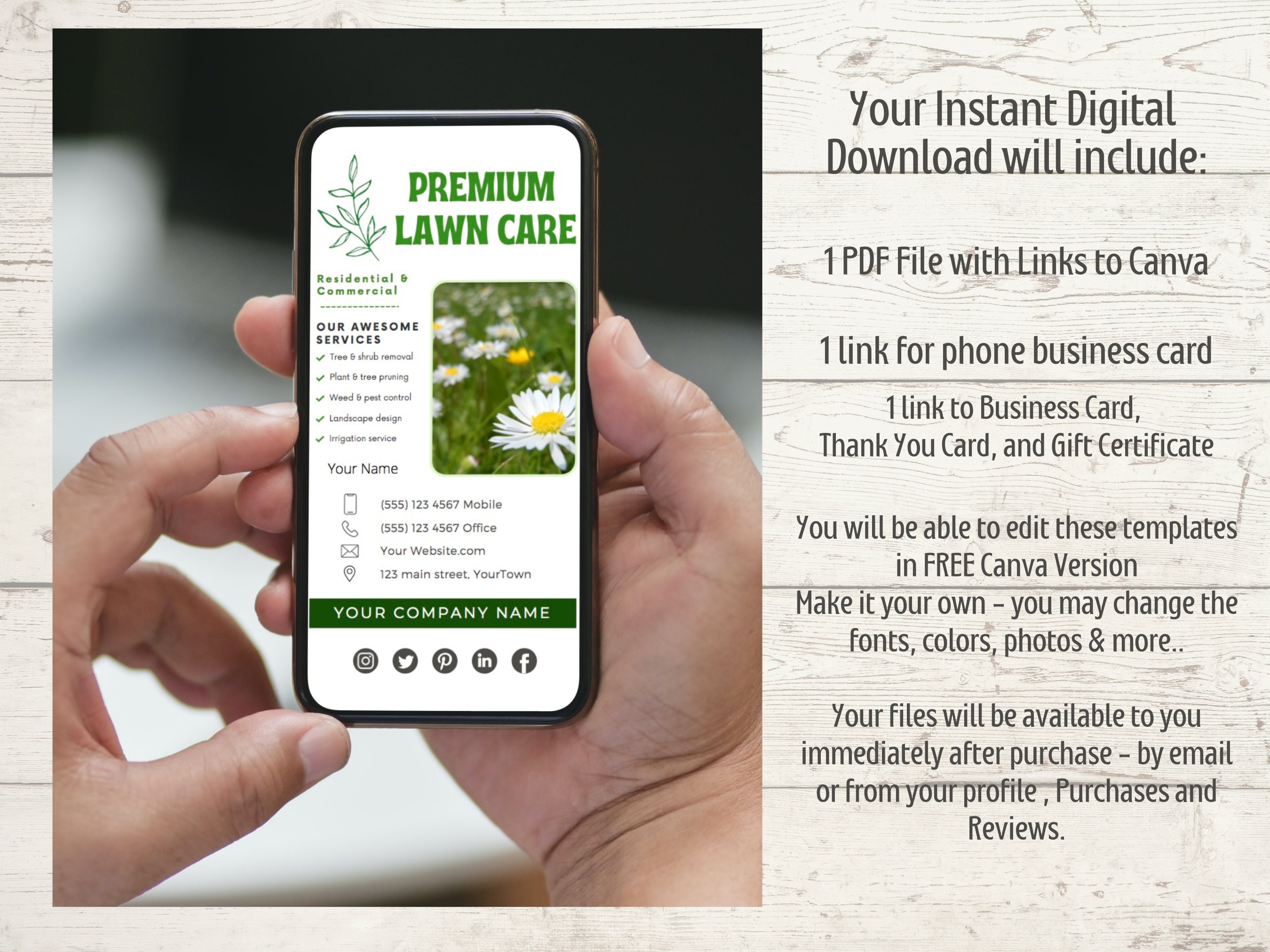 Lawn Care Commercial Flyer With Tear-off Phone Numbers, Landscaping ...