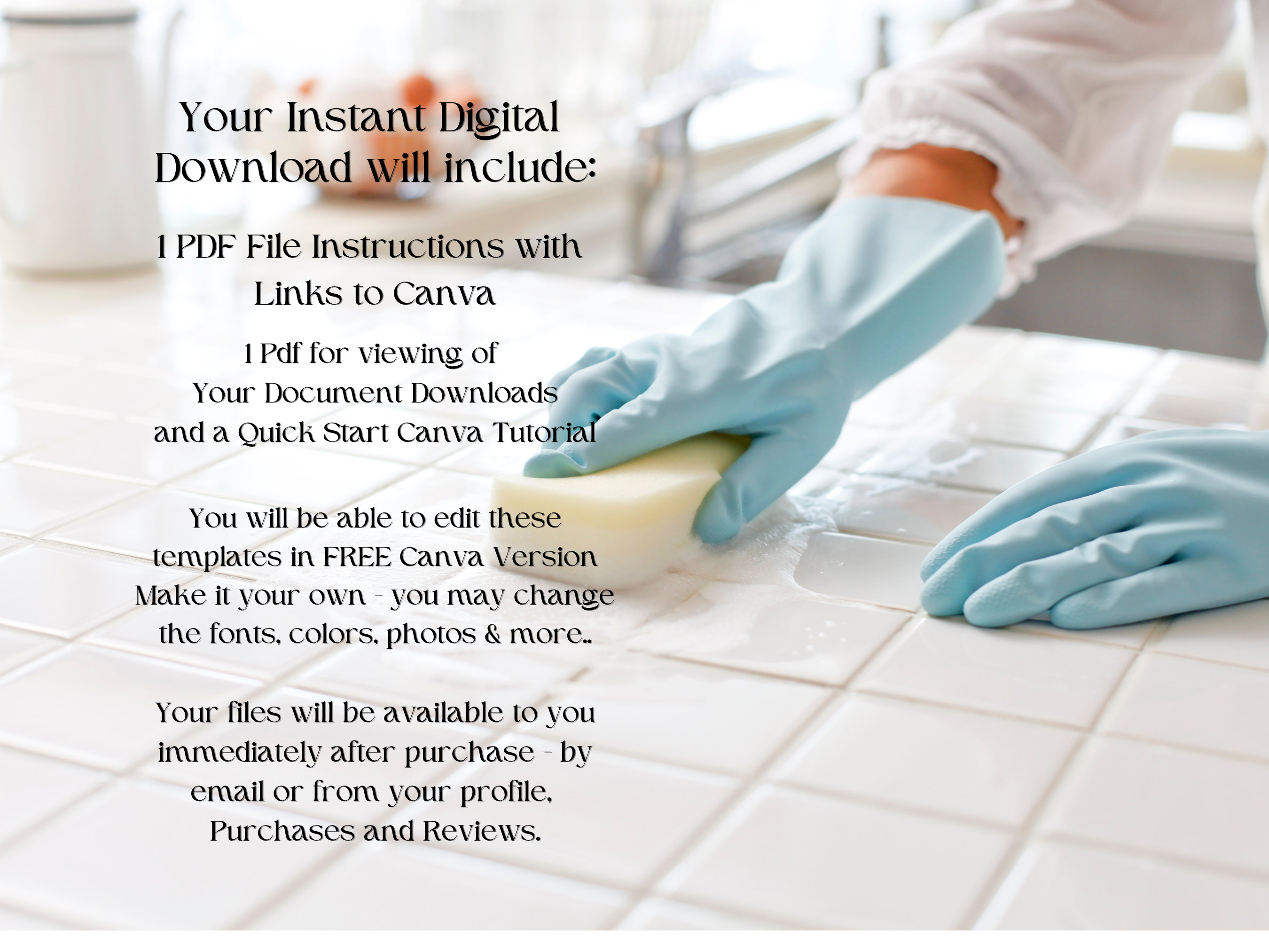Commercial & Post-construction Cleaning Editable Canva Template Digital ...