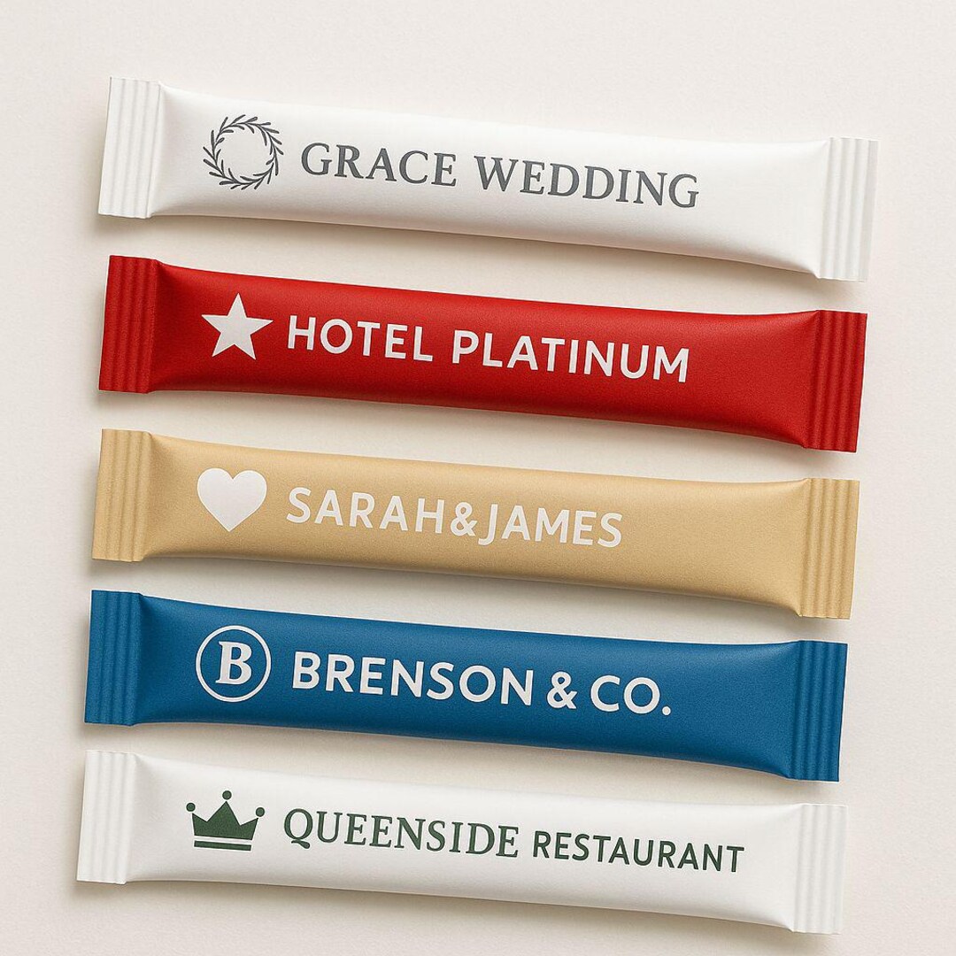 Custom Sugar Sticks With Logo – Personalized Party Favors & Cafe ...