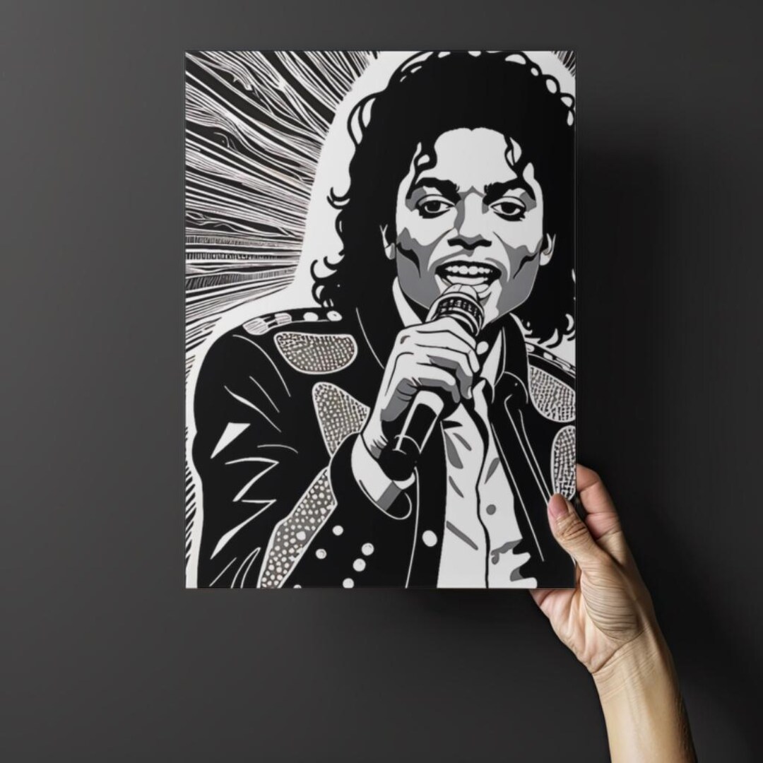 Michael Jackson Abstract Art | Digit Art Poster | Michael Jackson - Etsy