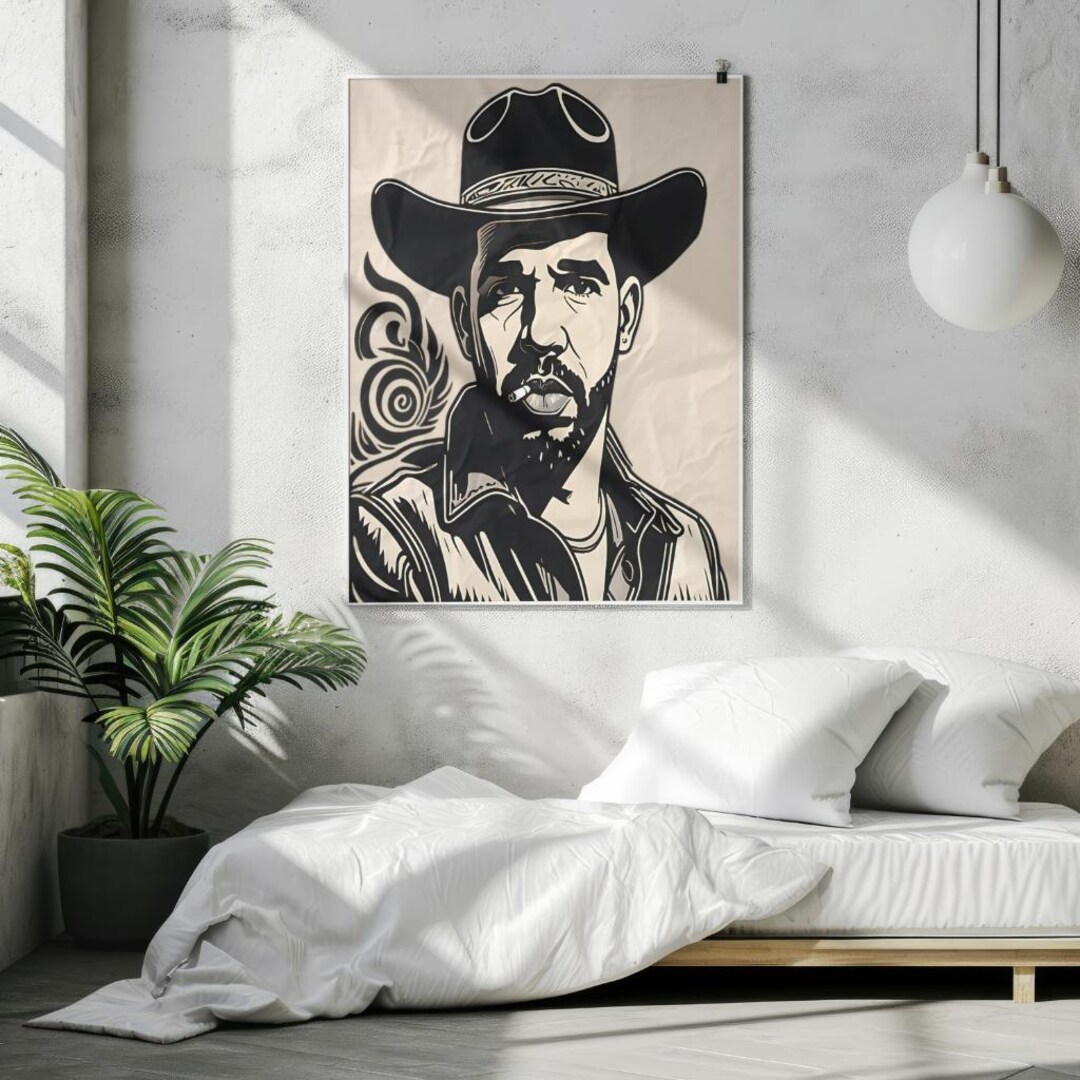 Drake Cowboy Smoking Poster Drake Art Rapper Art Drake Gift Album - Etsy