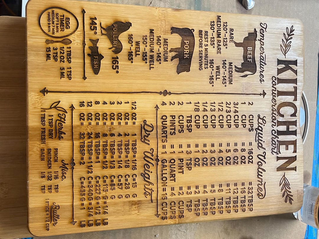Laser Engraved Bamboo Cutting Board 11x16 - Etsy