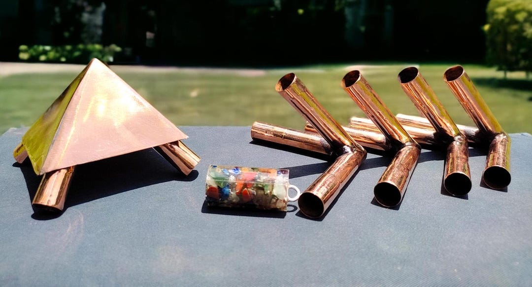 12 MM Copper Meditation Giza Pyramid Kit Without Copper Main Pipes With ...