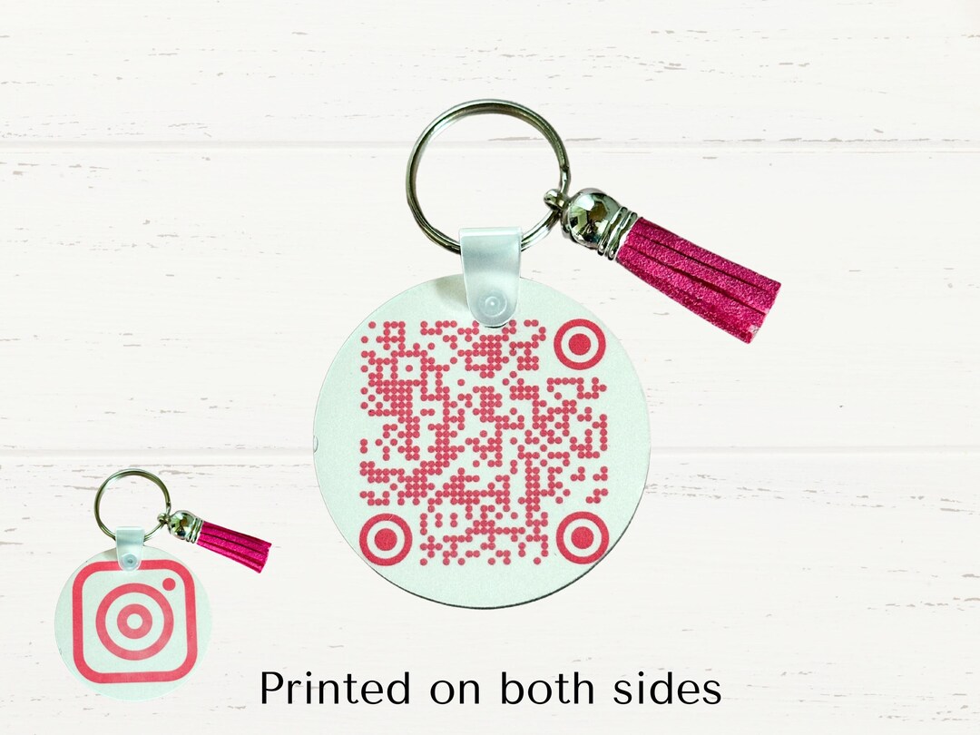 Custom QR Keychain, QR Code for Social Media Keychain, Personalized ...