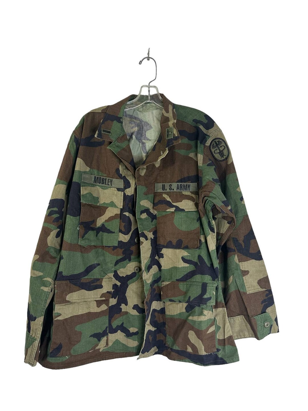 Men's Authentic Army Medic Woodland Camoflouge Army Jacket Large - Etsy
