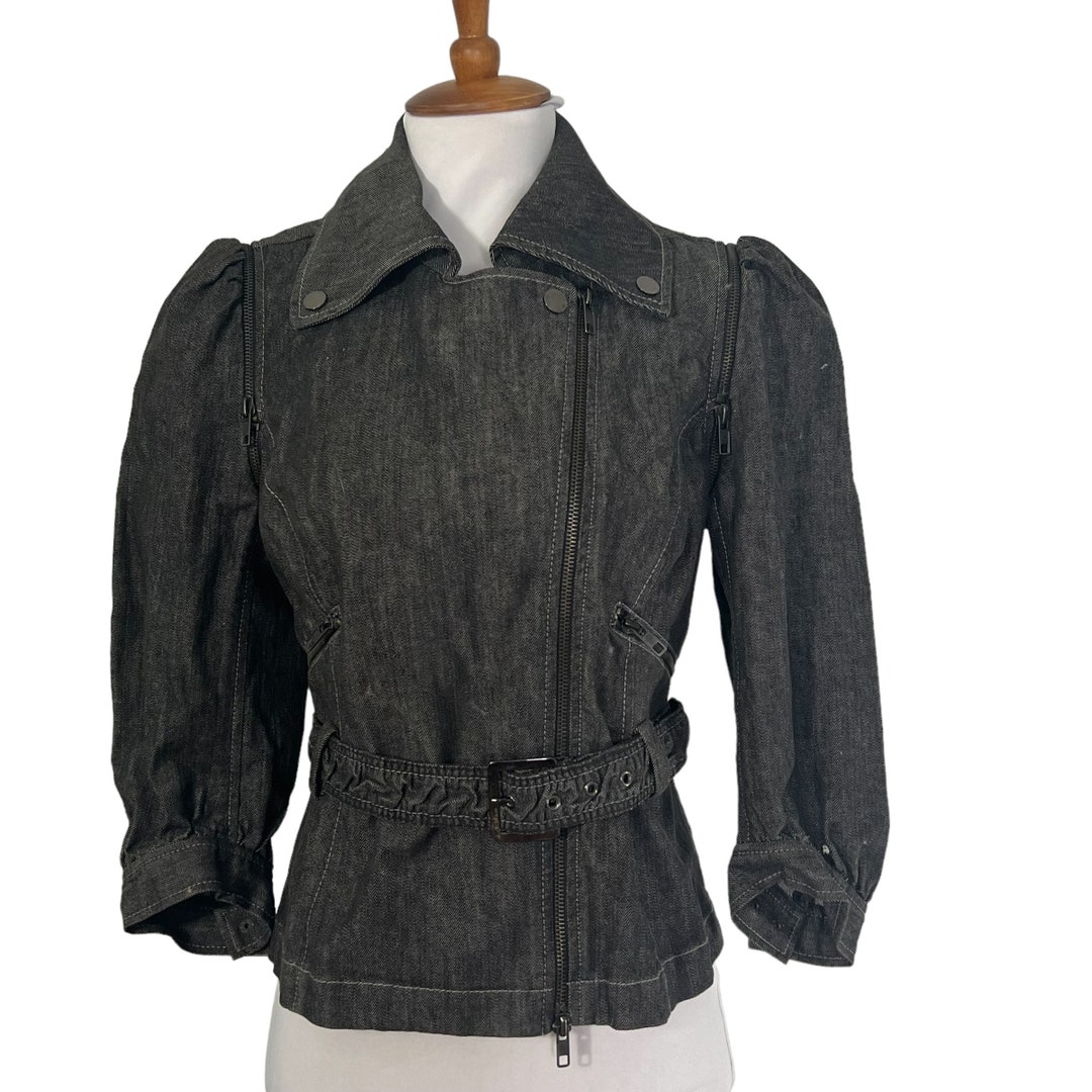 Vintage 90s the Look by Randolph Duke Black Denim Jacket 6 - Etsy