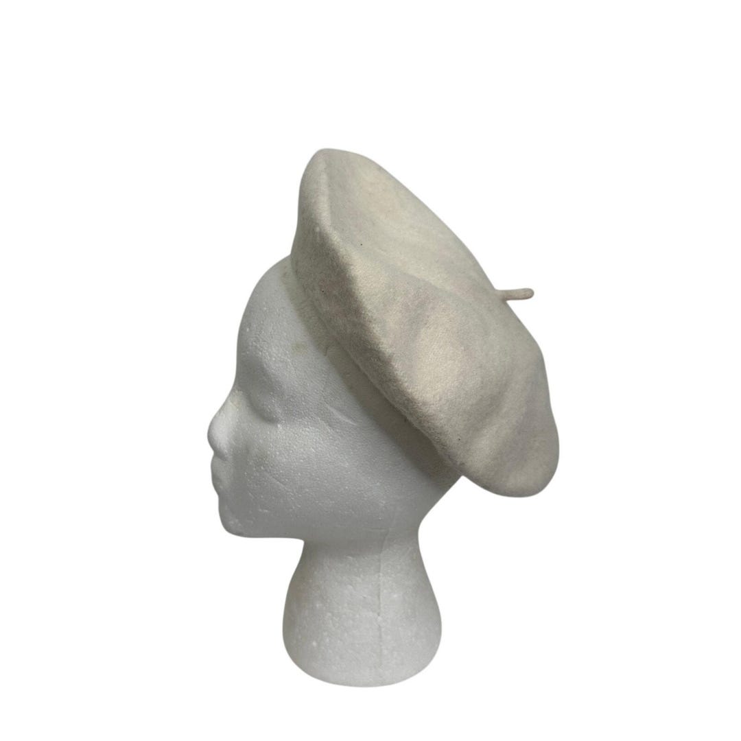 Vintage Ivory Parisian Coquette Style Felted Wool Beret Hat OS - Etsy