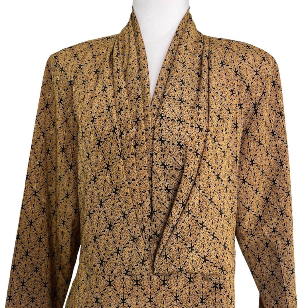 Vintage 80s Sonya Ratay for San André Mustard Blouse 8 - Etsy