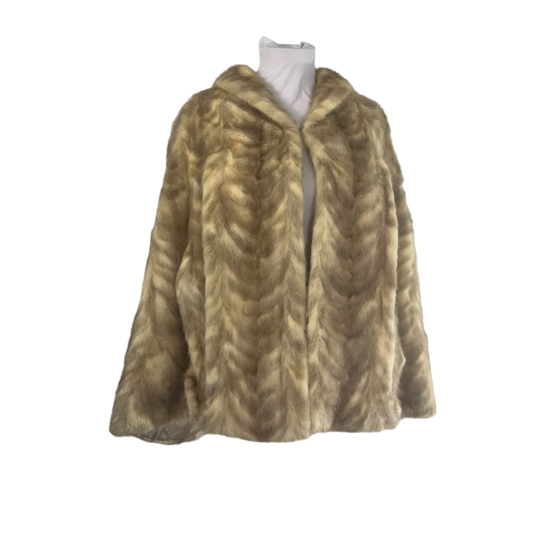 Vintage 1960s Pale Blond Mink Cape . - Etsy