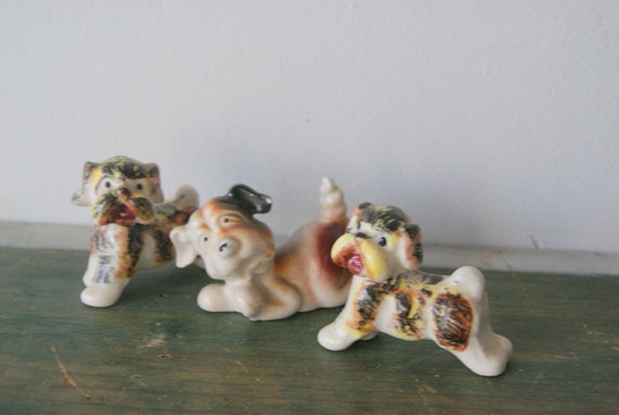 Vintage Japan Ceramic Dog Collection | Etsy
