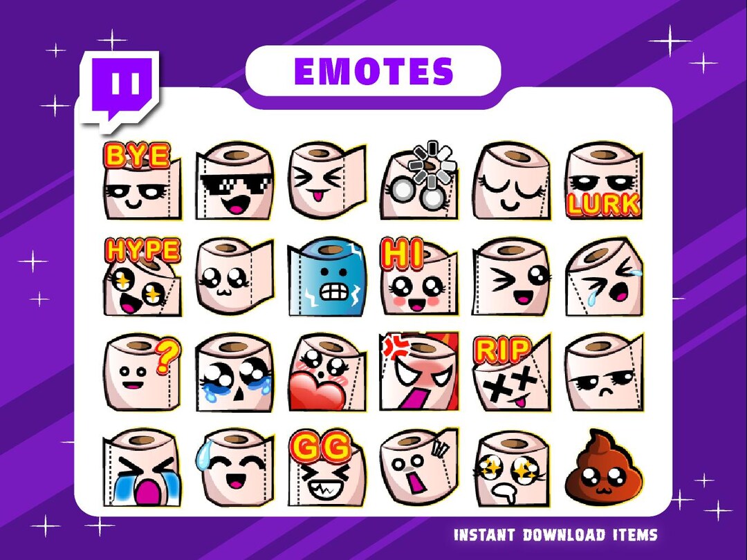 Twitch Emotes, Toilet Paper Emotes, Anime Emotes, Cool Emotes, Chibi ...