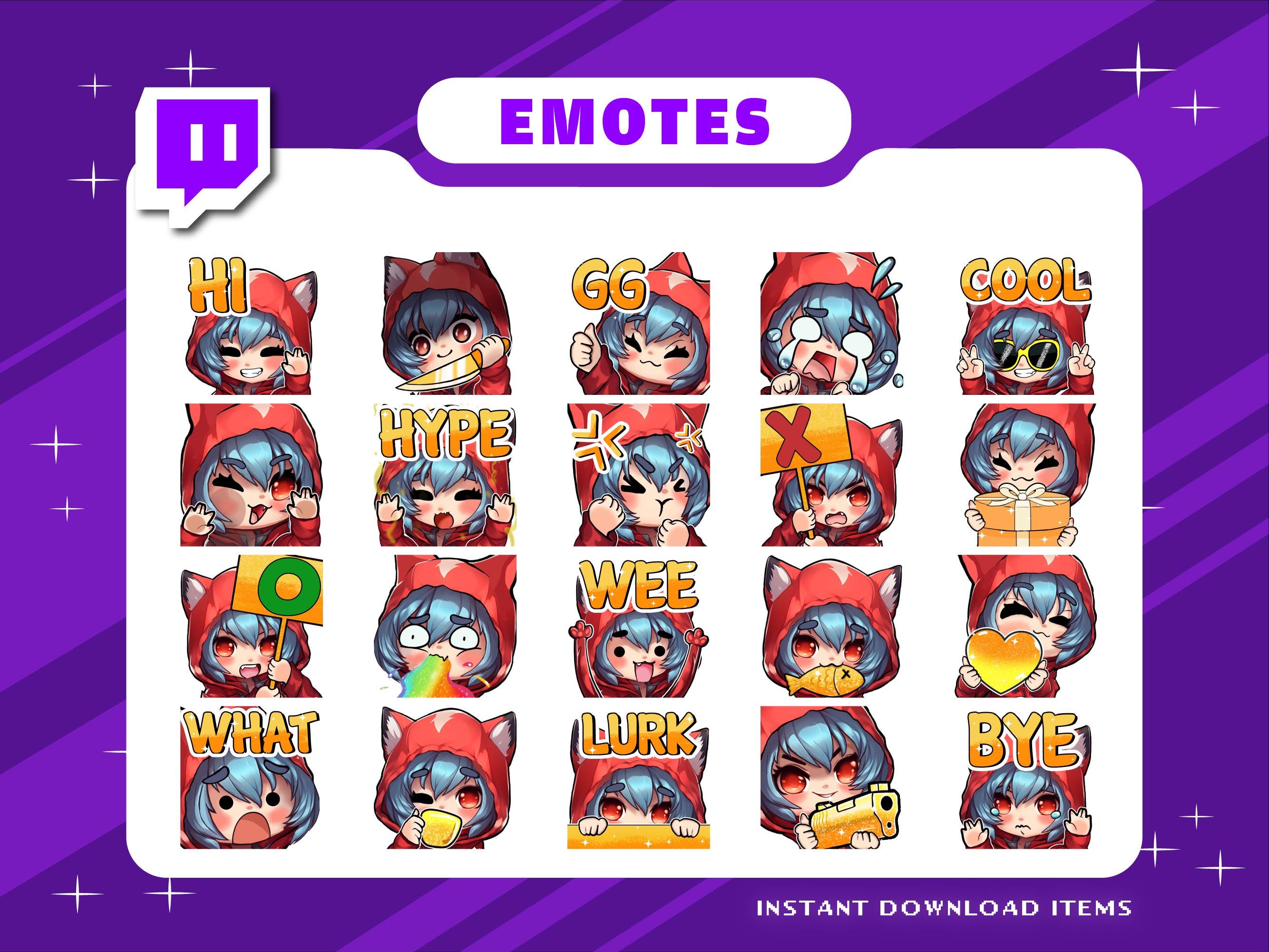 Twitch Emotes, Wolf Emotes, Boy Emotes, Anime Emotes, Chibi Emotes ...
