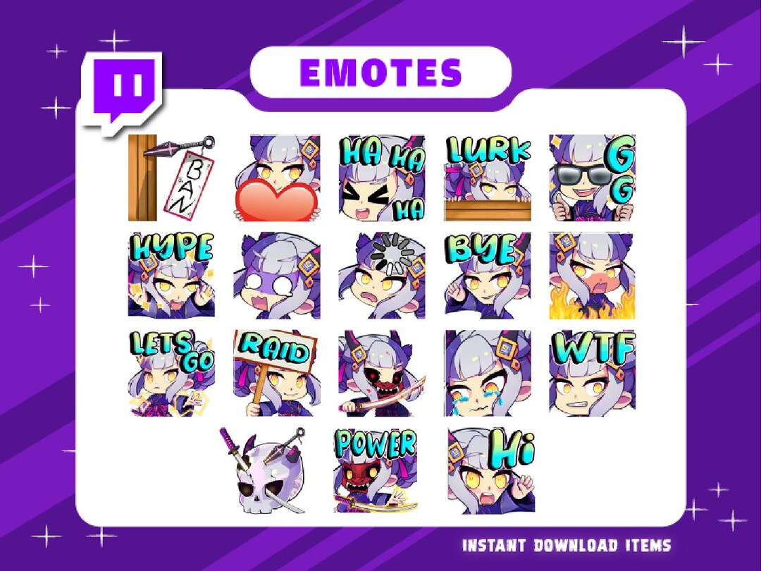 Twitch Emotes, Samurai Emotes, Anime Emotes, Girl Emotes, Chibi Emotes ...