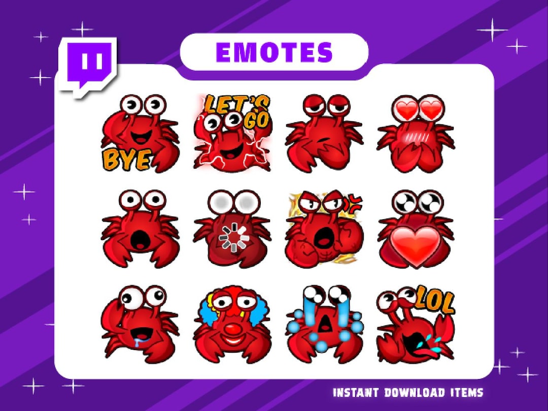Twitch Emote, Red Crab Emote, Anime Emote, Animal Emote, Chibi Emote ...