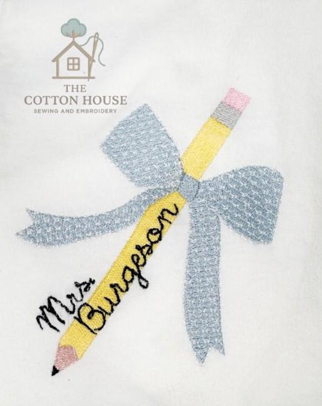 Preppy Pencil With Bow: Back to School/teacher/student/machine ...